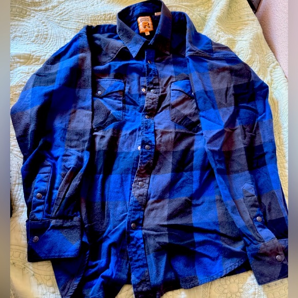 Resistol | Shirts | Resistol Double R Xl Mens Flannel With Pearl Snaps ...